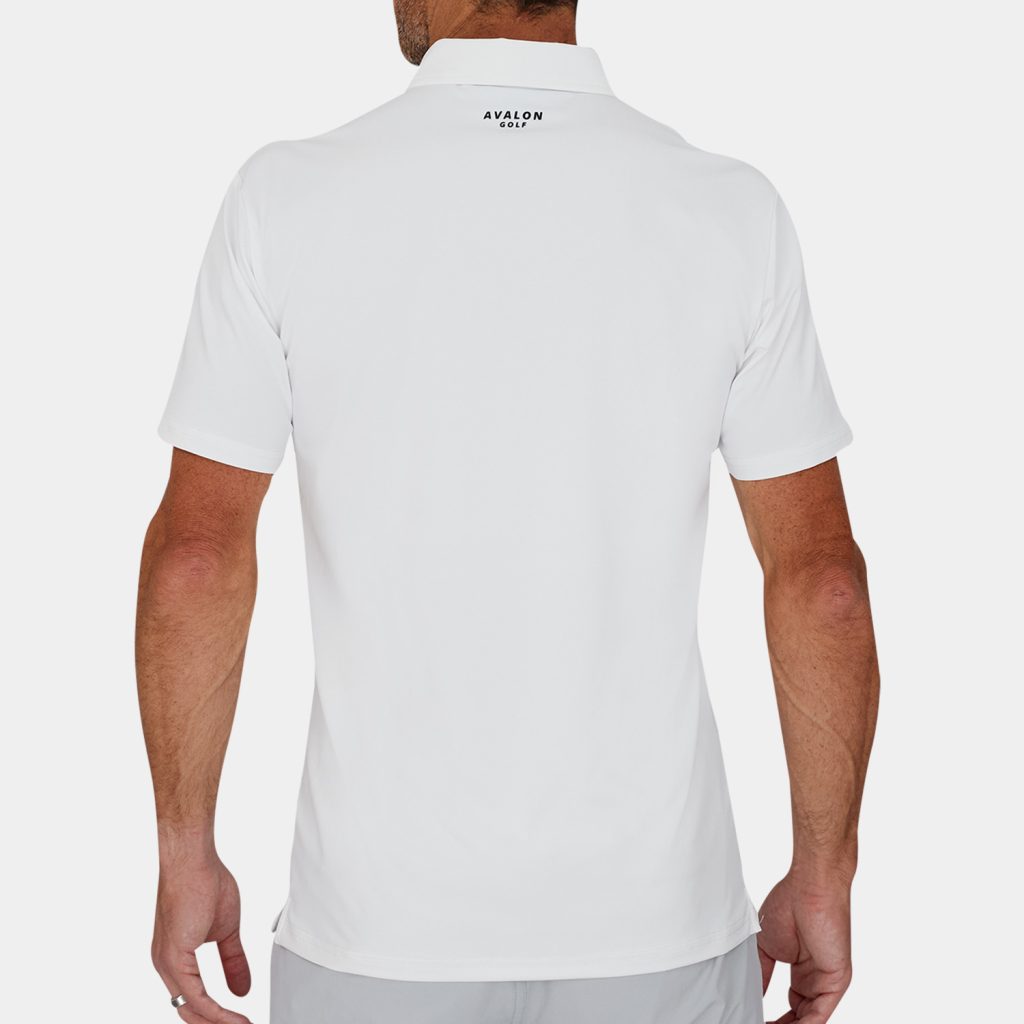 Avalon Performance Golf Polo - White | Modern Fit + Luxury Fabric
