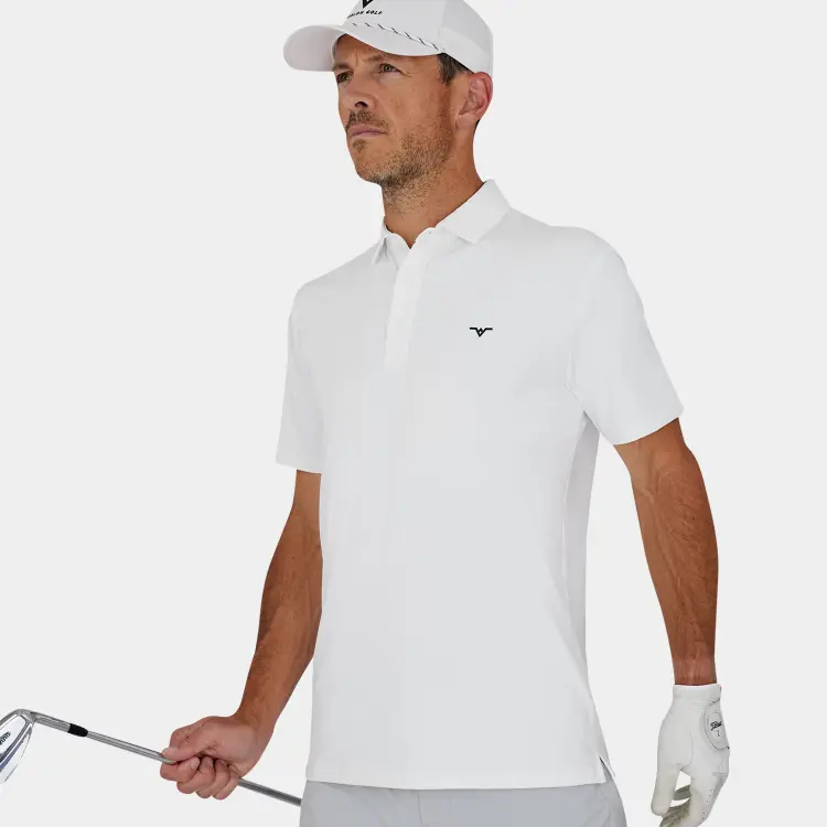 Avalon Performance Golf Polo - White | Modern Fit + Luxury Fabric