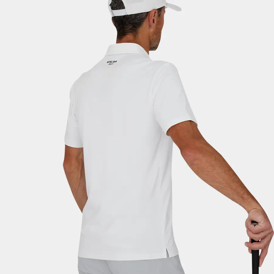 Avalon Performance Golf Polo - White | Modern Fit + Luxury Fabric