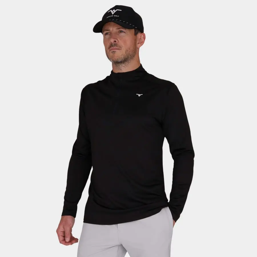 Black Golf Quarter Zip | Shop Avalon Golf Mens Tour Lite 1/4 Zip's