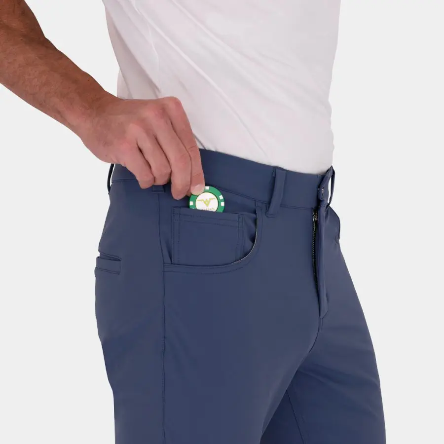 Shop Avalon Tour Mens Slim Fit Golf Pants: Graphite Blue