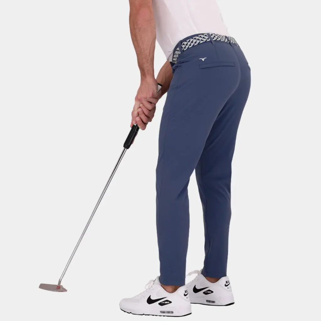 Shop Avalon Tour Mens Slim Fit Golf Pants: Graphite Blue