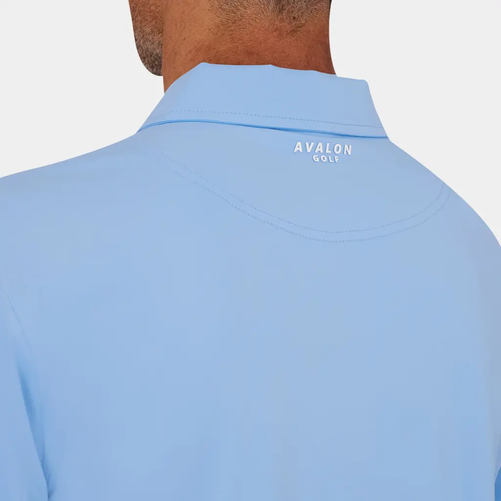 Shop the Long Sleeve Golf Polo Shirt in Blue | Avalon Golf Co