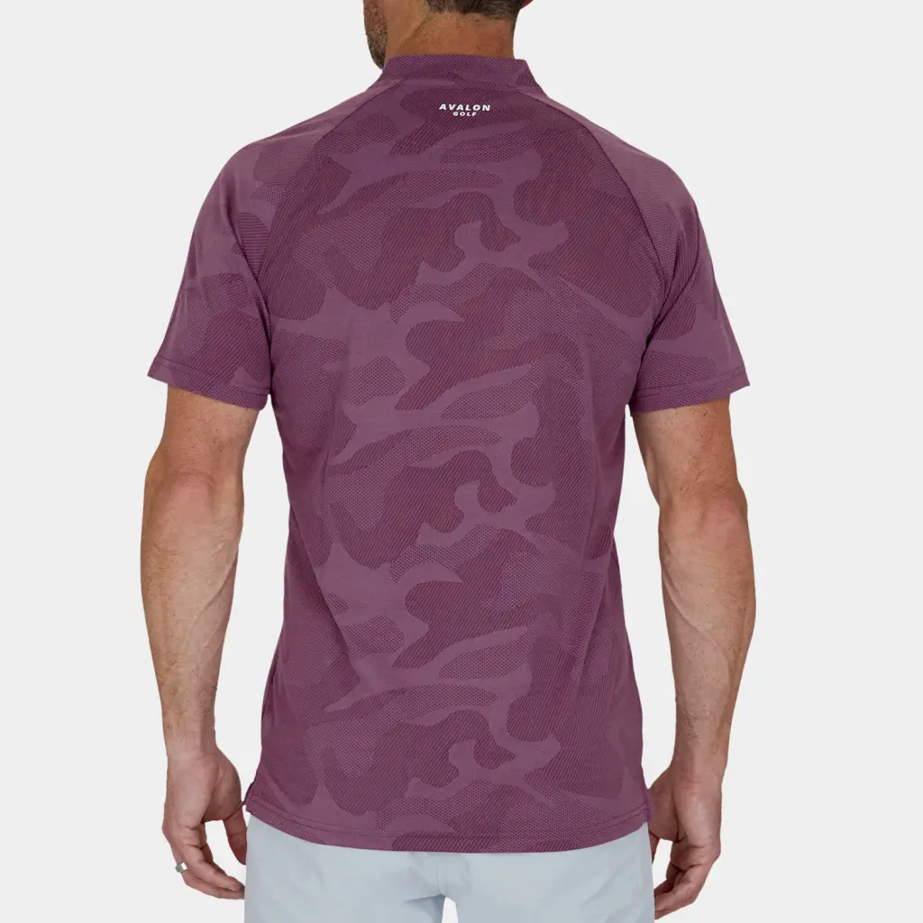 The Tour Blade Collar Golf Polo: Burgundy | Avalon Golf Polos