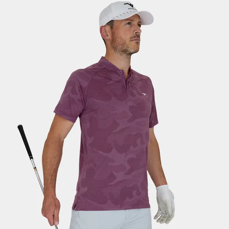 The Tour Blade Collar Golf Polo: Burgundy | Avalon Golf Polos