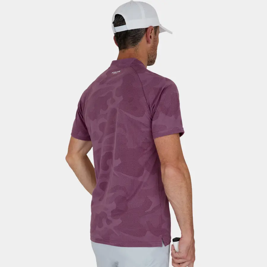 The Tour Blade Collar Golf Polo: Burgundy | Avalon Golf Polos