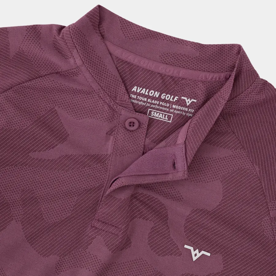 The Tour Blade Collar Golf Polo: Burgundy | Avalon Golf Polos
