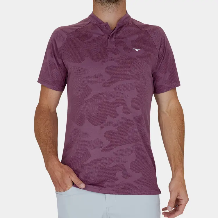 The Tour Blade Collar Golf Polo: Burgundy | Avalon Golf Polos