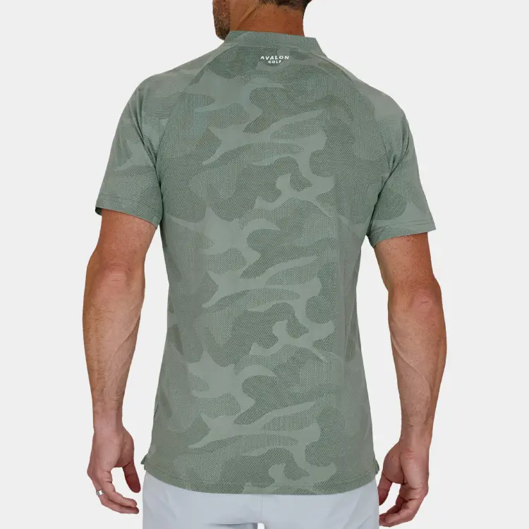 The Tour Blade Collar Golf Polo: Green | Avalon Modern Golf Polos