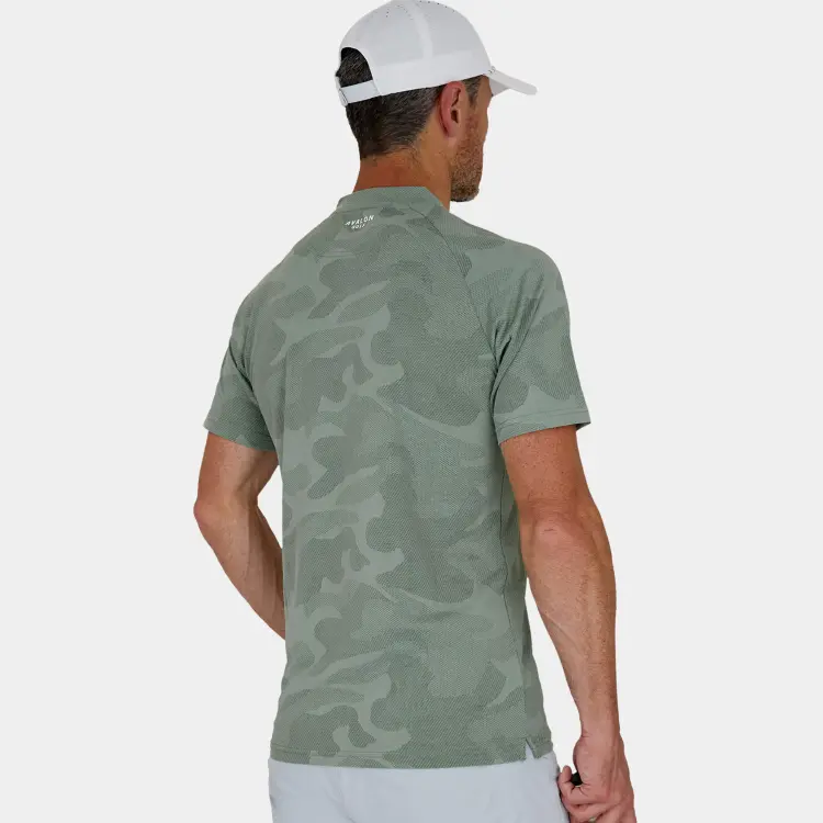 The Tour Blade Collar Golf Polo: Green | Avalon Modern Golf Polos