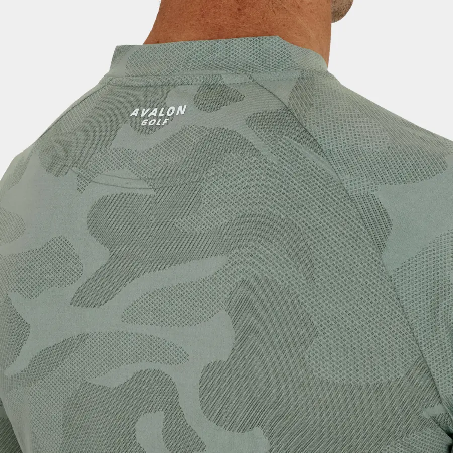 The Tour Blade Collar Golf Polo: Green | Avalon Modern Golf Polos