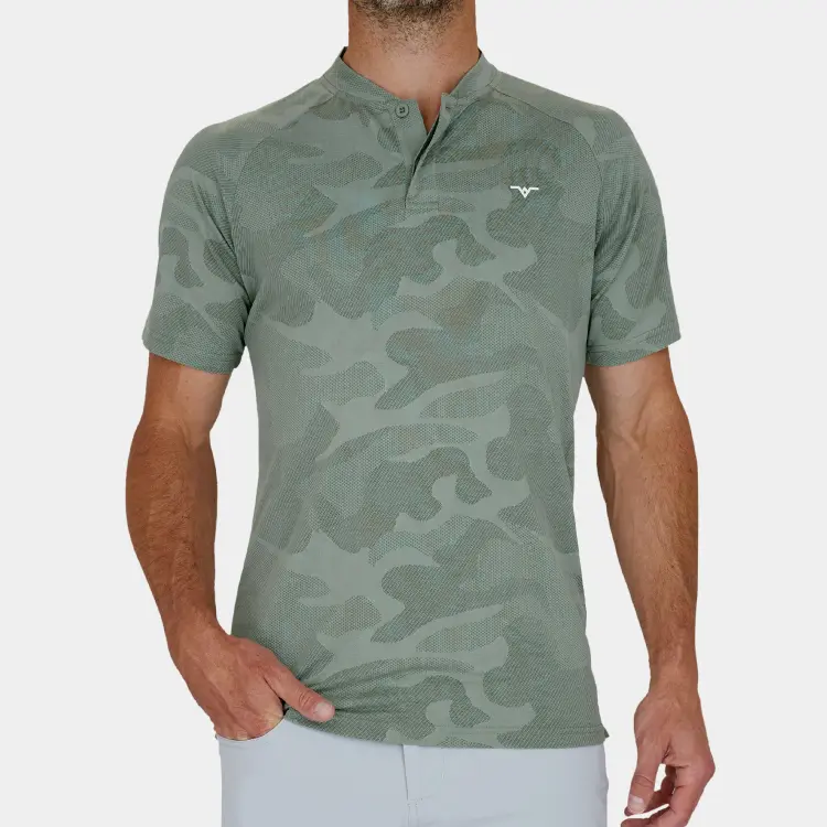The Tour Blade Collar Golf Polo: Green | Avalon Modern Golf Polos