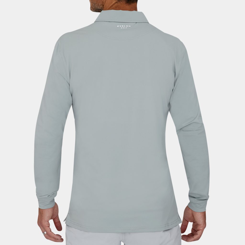 Mens Long Sleeve Golf Polo: Olive | Avalon Luxury Golf Apparel