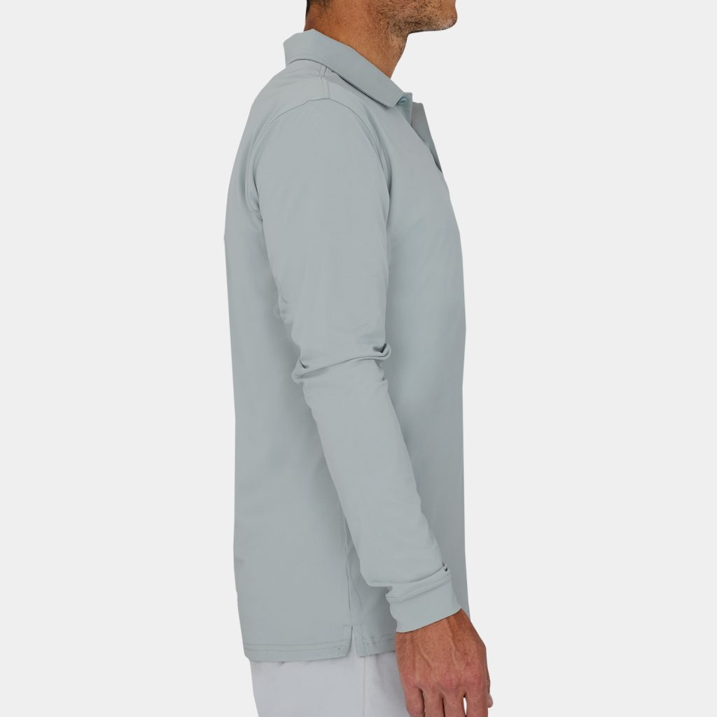 Mens Long Sleeve Golf Polo: Olive | Avalon Luxury Golf Apparel