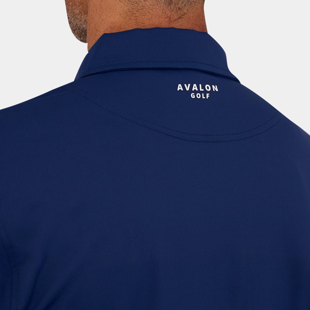 Men's Long Sleeve Golf Shirt - Navy Blue | Avalon Luxury Golfwear
