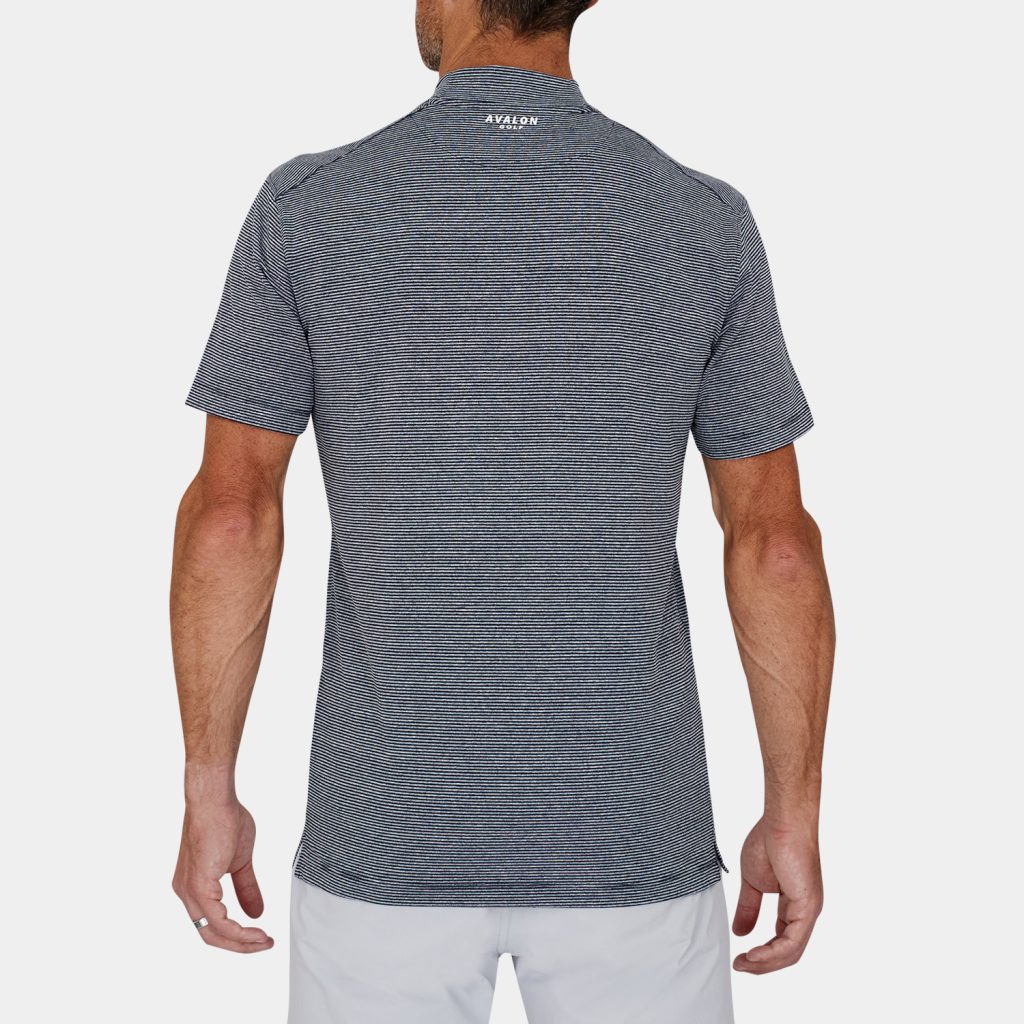 Shop Mens Mock Neck Golf Shirt: Navy Blue | Avalon Golf Apparel
