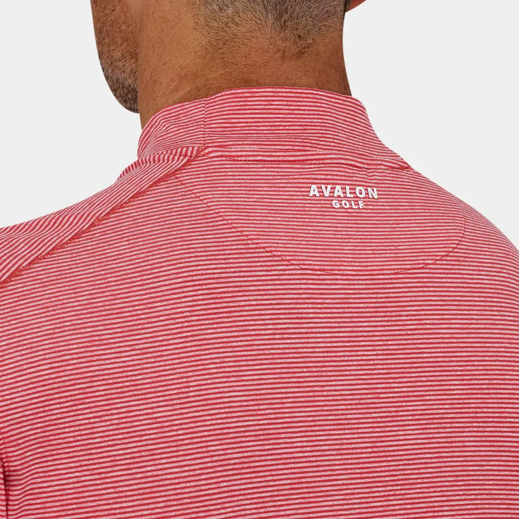 Shop Avalon Tour Mock Neck Golf Polo: Red | Modern Mens Golf
