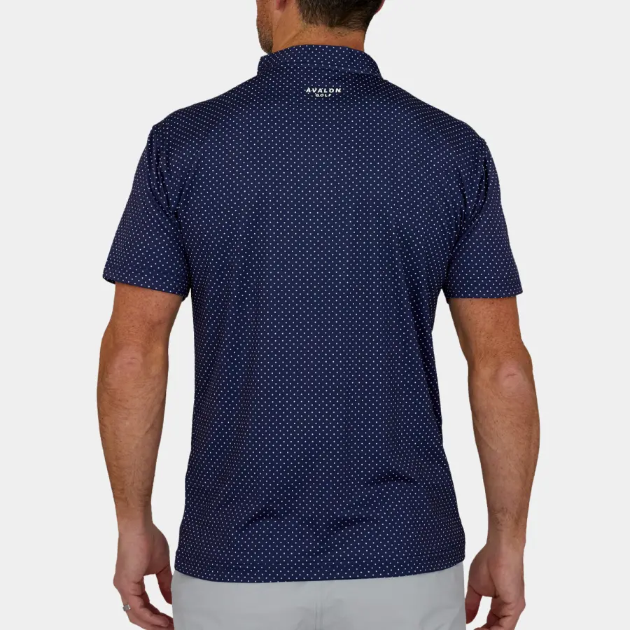 Performance Blade Golf Polo: Navy Sky | Avalon Golf Apparel