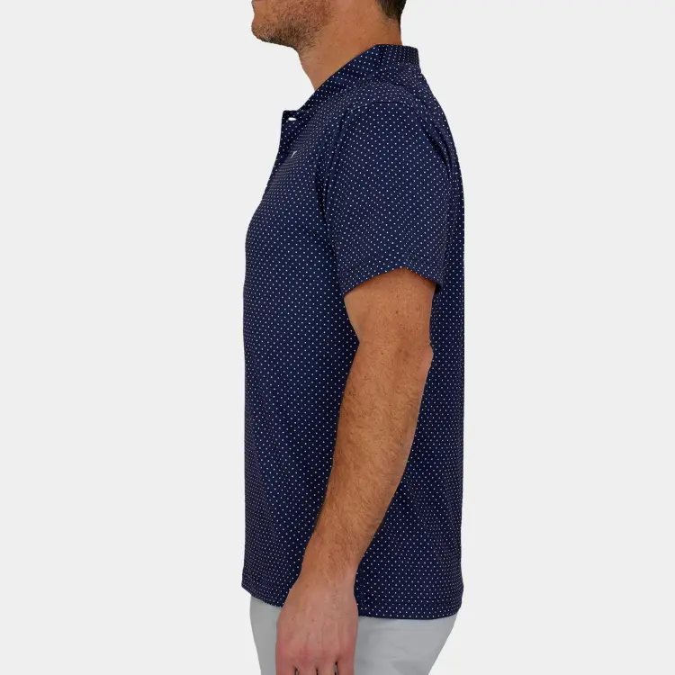 Performance Blade Golf Polo: Navy Sky | Avalon Golf Apparel