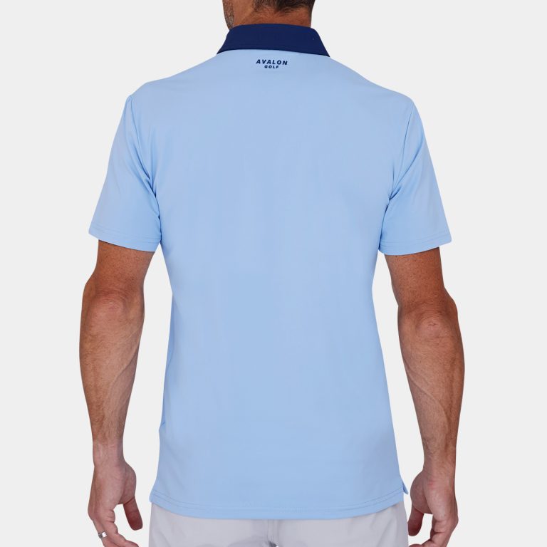Performance Golf Polo: Carolina Blue | Avalon Luxury Golf Apparel