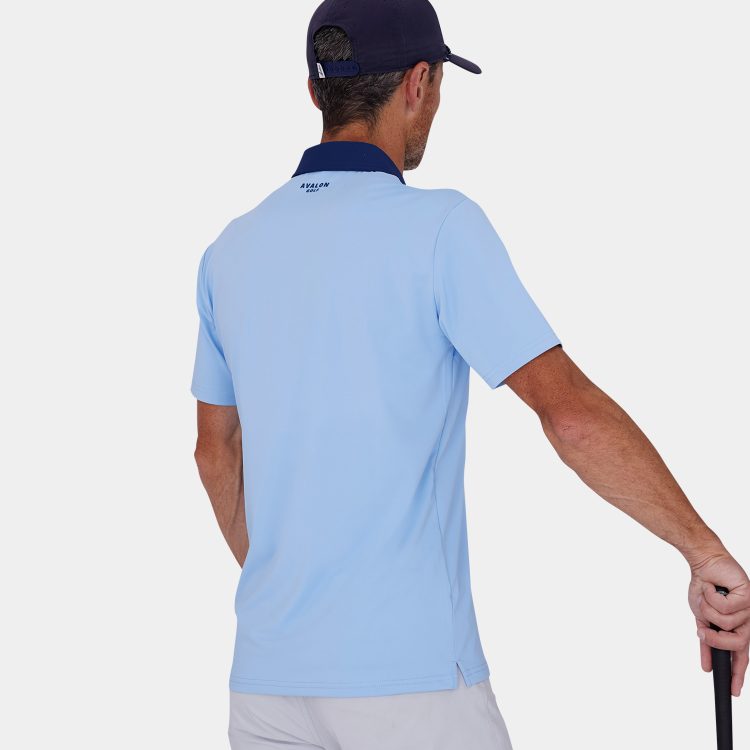 Performance Golf Polo: Carolina Blue | Avalon Luxury Golf Apparel
