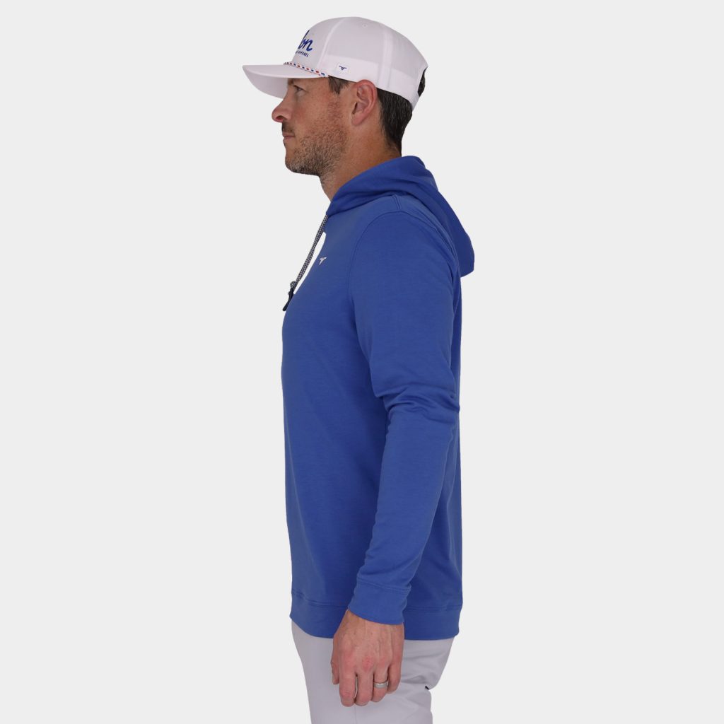 Performance Mens Golf Hoodie: Blue | Avalon Modern Golf Apparel