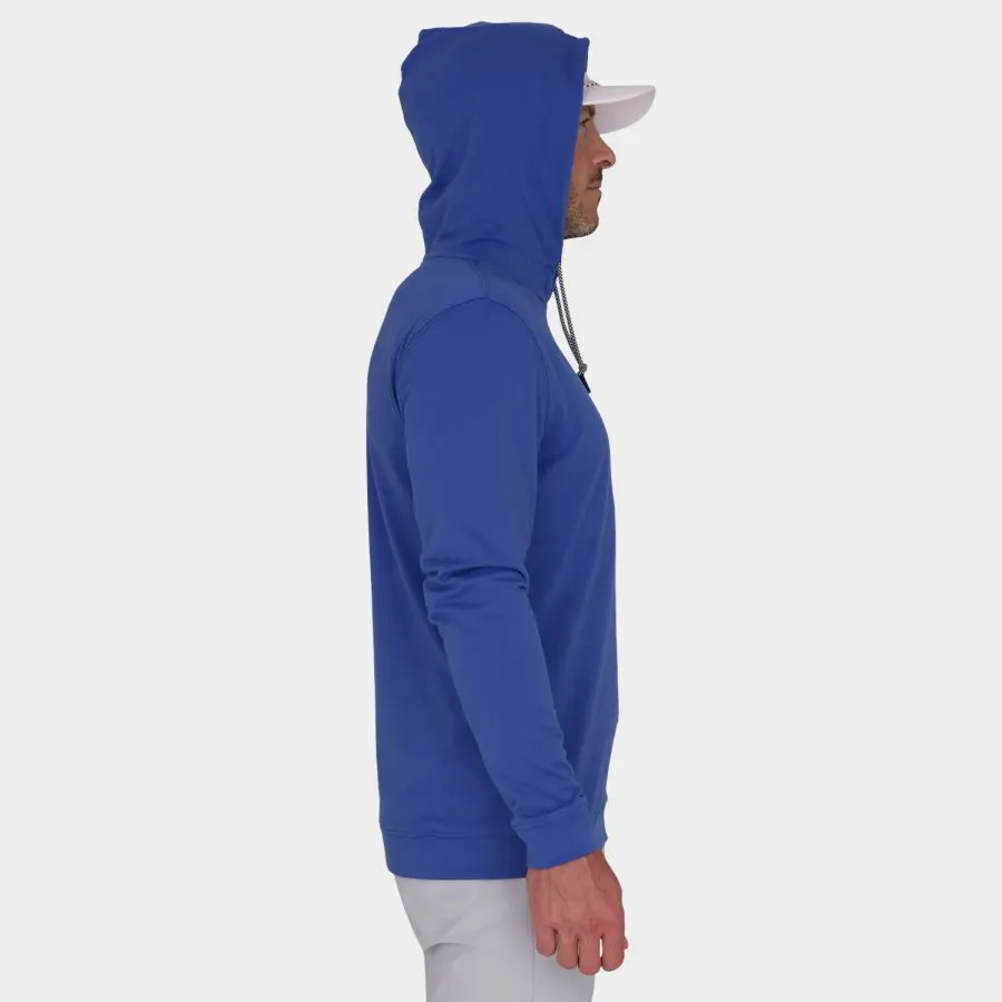 Performance Mens Golf Hoodie: Blue | Avalon Modern Golf Apparel