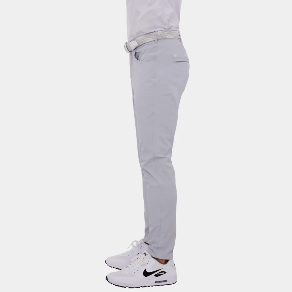 Tour Slim Fit Golf Pants in Light Gray | Shop Avalon Golf Apparel