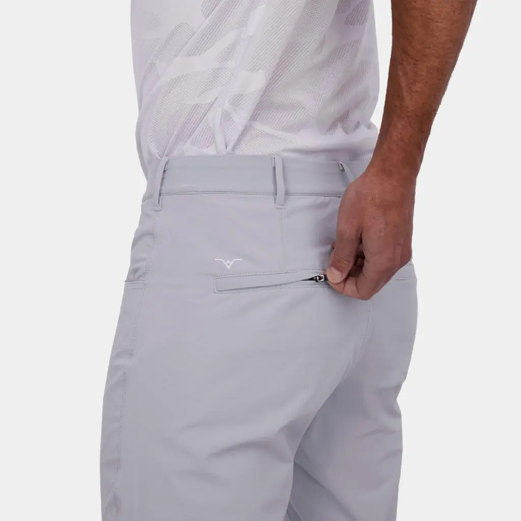 Tour Slim Fit Golf Pants in Light Gray | Shop Avalon Golf Apparel
