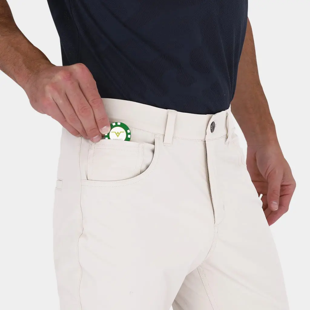 Avalon Tour Golf Pants: Ivory | Tailored, Men's Slim-Fit Golf Pants