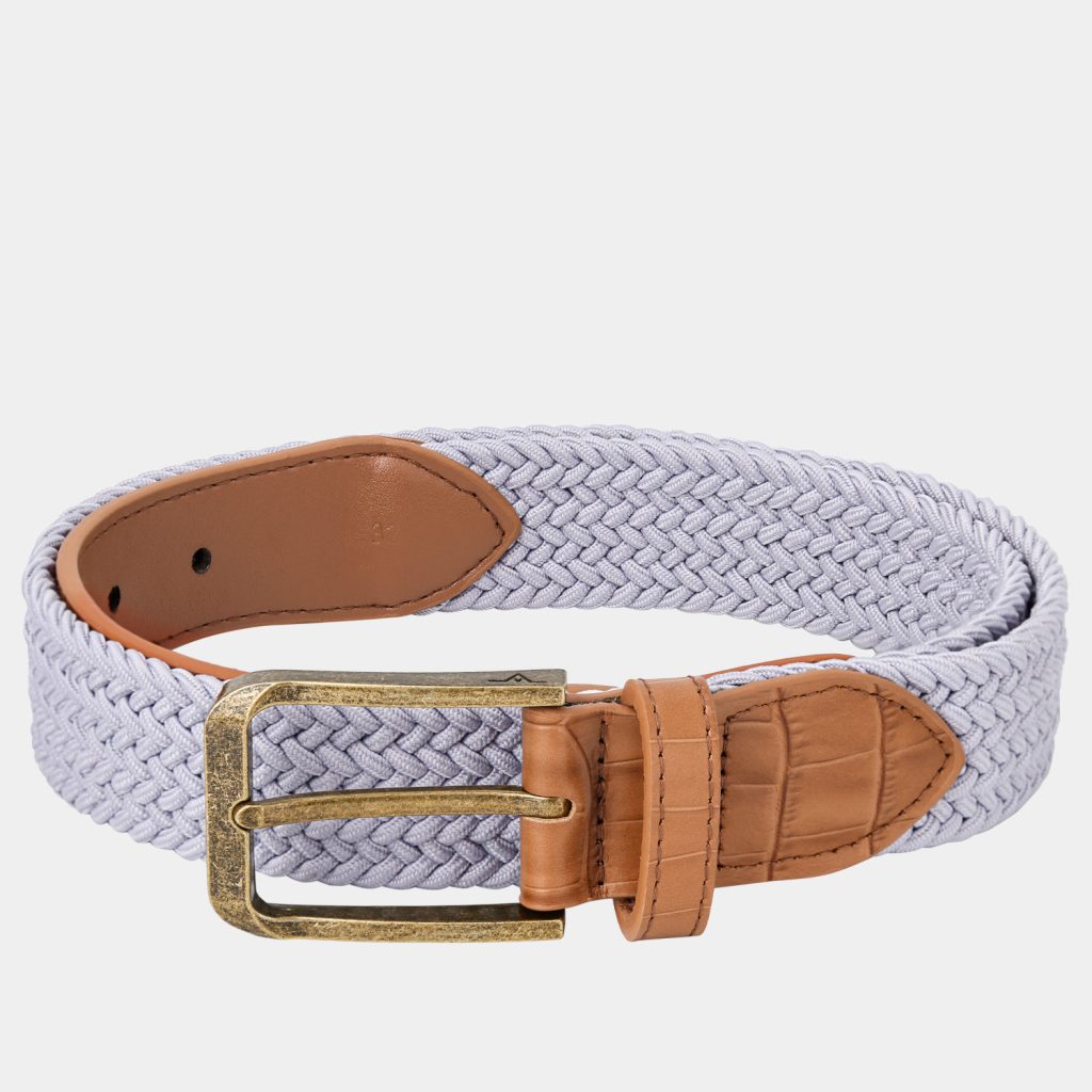 Luxe Golf Belt: Light Gray