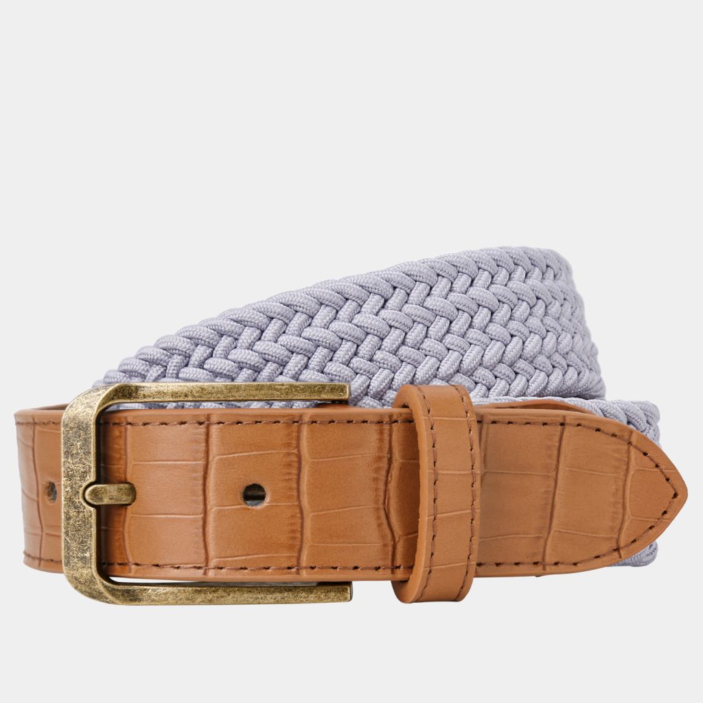 Luxe Golf Belt: Light Gray
