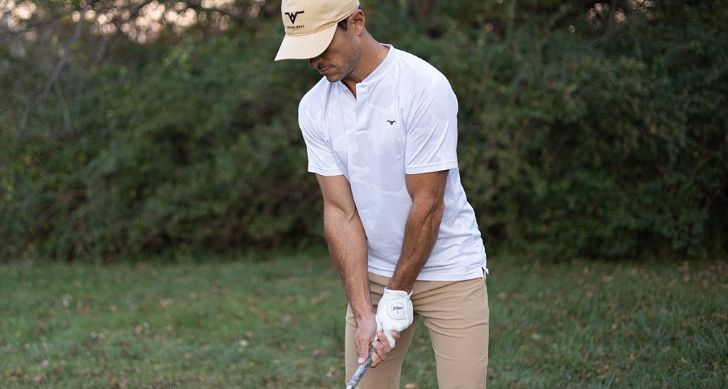 The Tour Blade Collar Golf Polo: Gray | Avalon Mens Golf Shirts