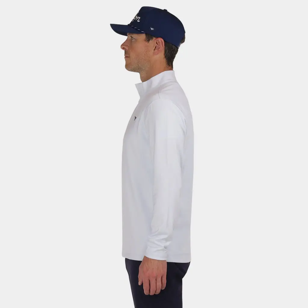 Avalon Tour Golf Quarter Zip in White | Ultra-Soft & Tailored Fit