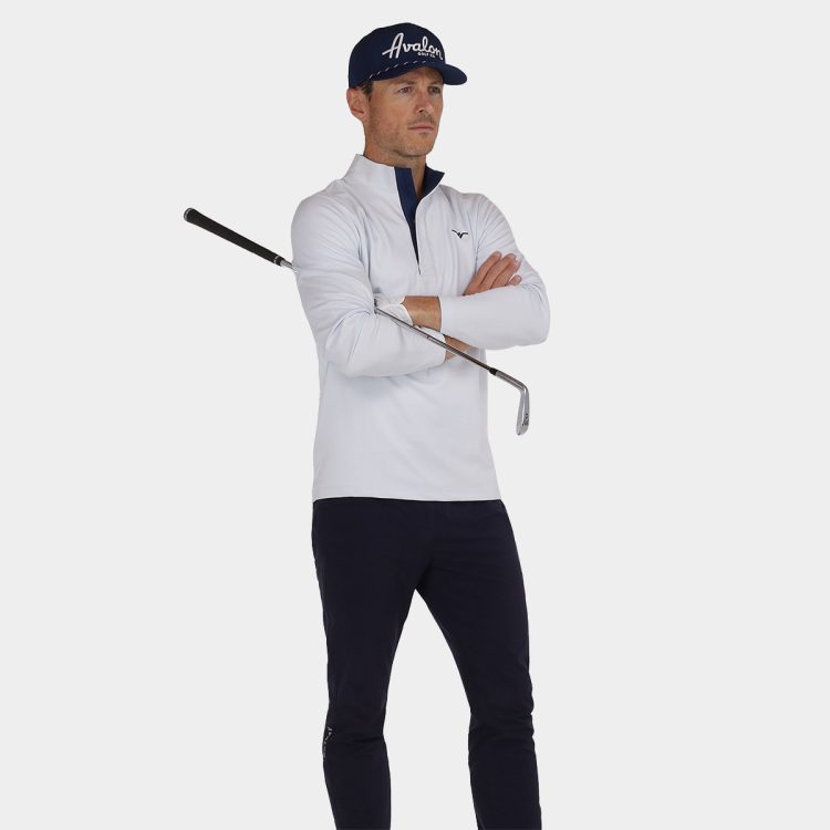 Avalon Tour Golf Quarter Zip in White | Ultra-Soft & Tailored Fit