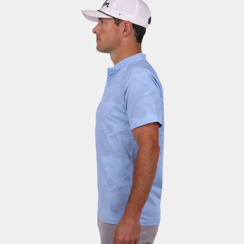 The Tour Blade Collar Golf Polo: Carolina Blue | Mens Golf Shirts