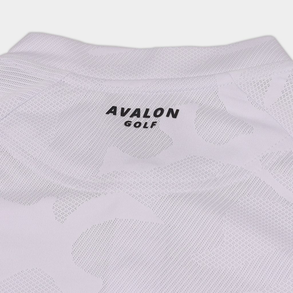 White Blade Collar Golf Shirt for Men | The Avalon Tour Blade Polo