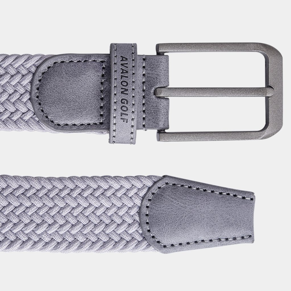 Braided Golf Belt in Light Gray | Avalon Players Golf Belt Collection