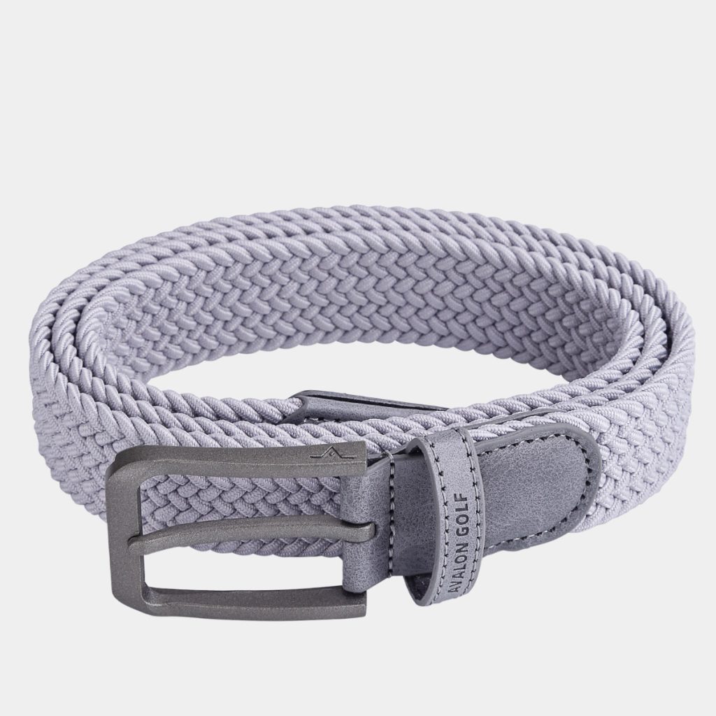 Braided Golf Belt in Light Gray | Avalon Players Golf Belt Collection
