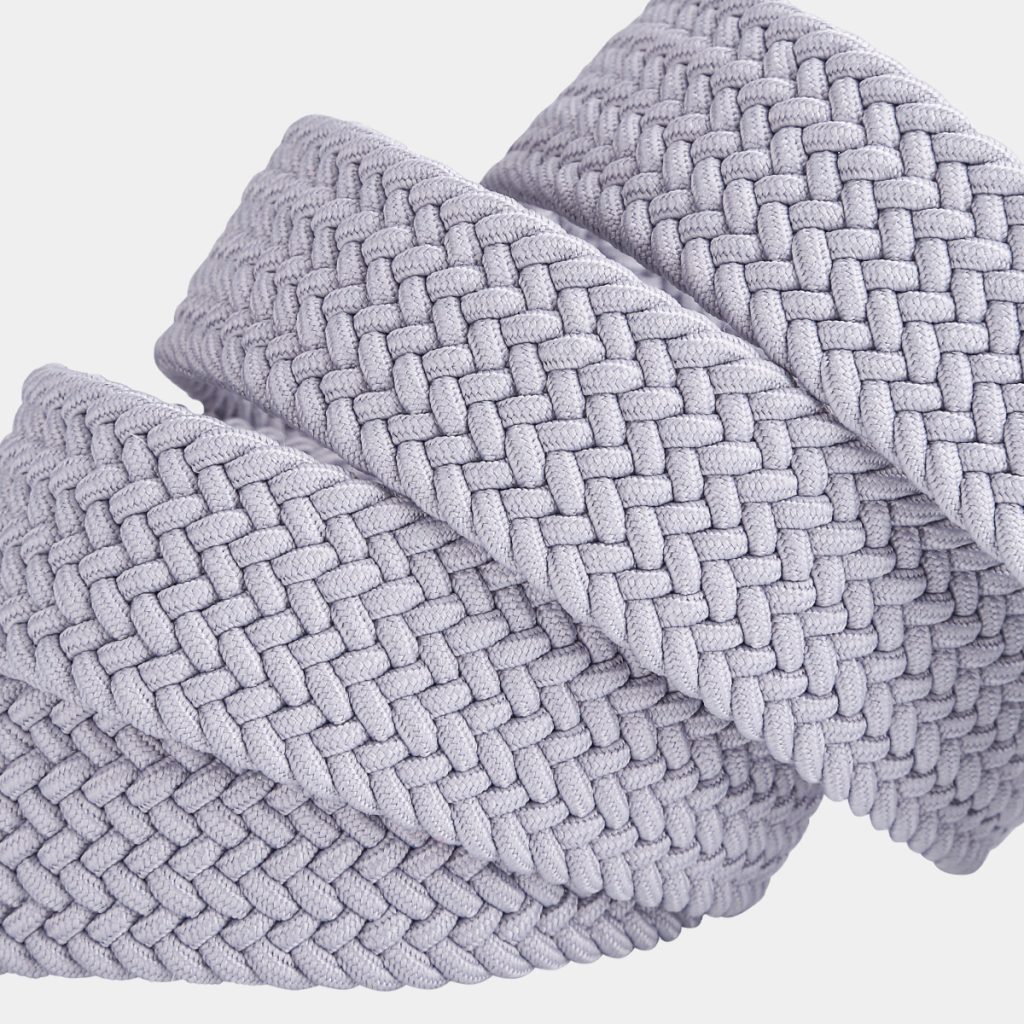 Braided Golf Belt in Light Gray | Avalon Players Golf Belt Collection