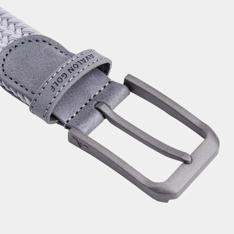 Braided Golf Belt in Light Gray | Avalon Players Golf Belt Collection