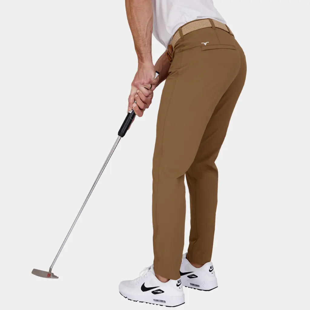 Light Brown Golf Pants | Avalon Tour Slim-Fit Golf Pants for Men