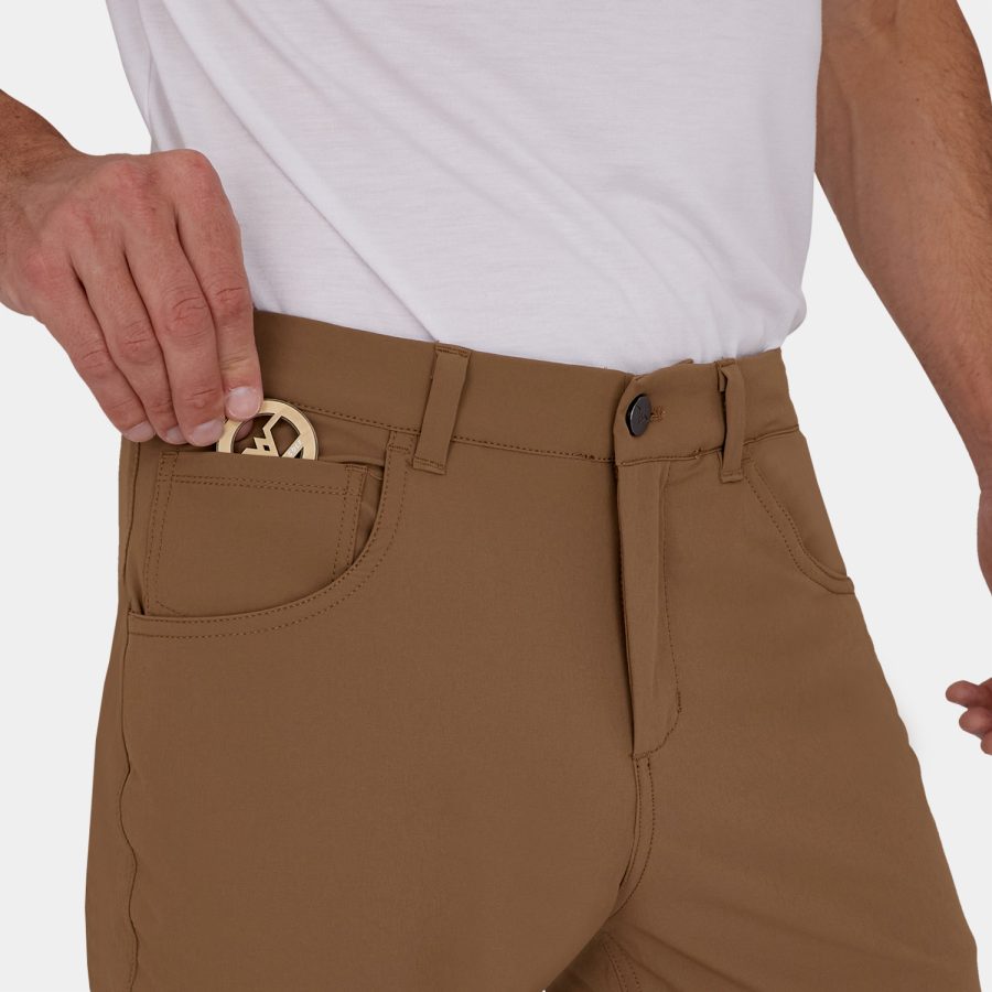 Light Brown Golf Pants | Avalon Tour Slim-Fit Golf Pants for Men