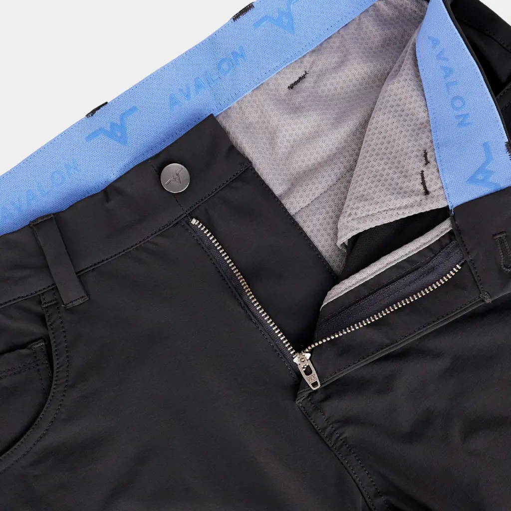 Shop Tour Mens Slim-Fit Golf Pants: Charcoal| Avalon Golf Apparel