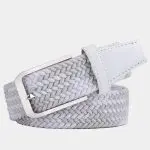 White & Gray Diamond Golf Belt | Avalon Luxury Mens Golf Belts