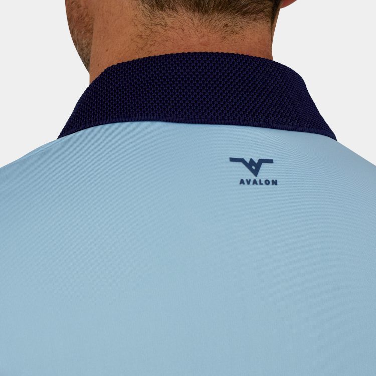 Shop Luxury Golf Shirts for Men: Avalon Luxe Golf Polo - Light Blue