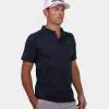 Mens Blade Collar Golf Polo in Charcoal | Avalon Tour Blade Polo