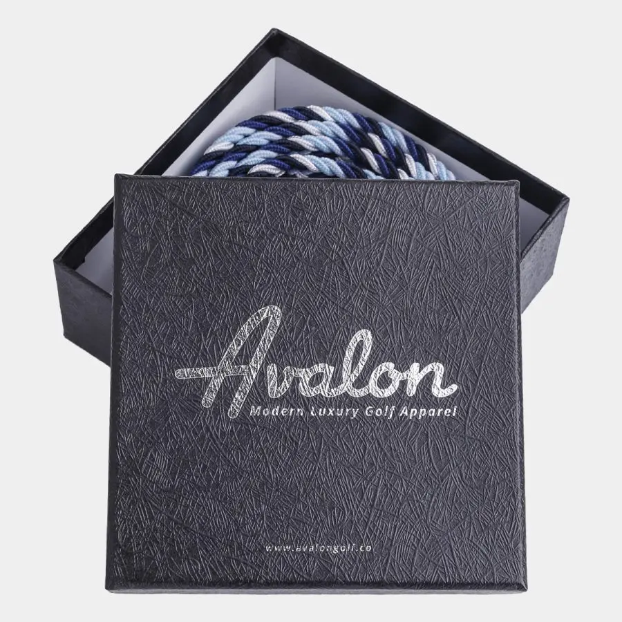 Avalon Players Belt in Blue Multi-Colored | Shop Mens Golf Belts