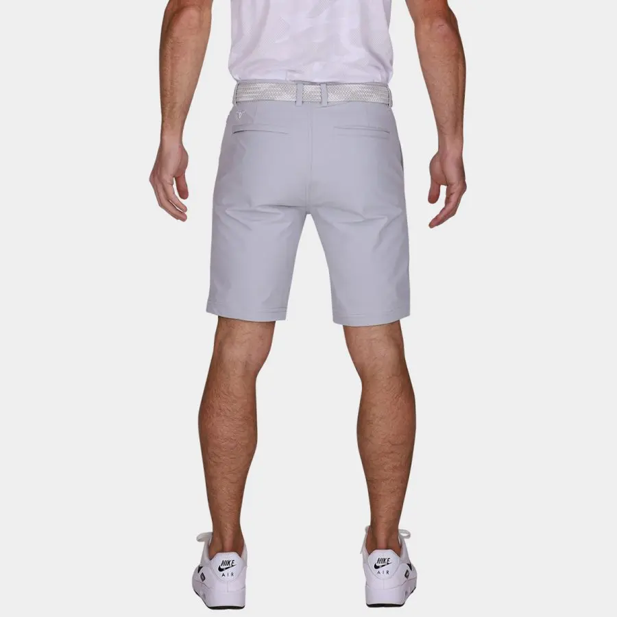 Shop Mens Performance Golf Shorts with 9 inch inseam: Light Gray