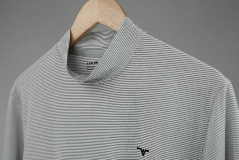 Shop Mens Mock Neck Golf Shirt: Navy Blue | Avalon Golf Apparel